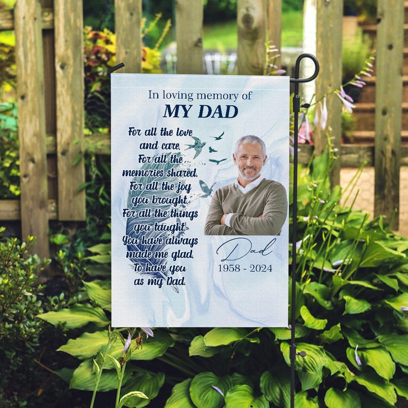 Personalized Memorial Garden Flag, in Loving Memory Flag, Sympathy Flag ...