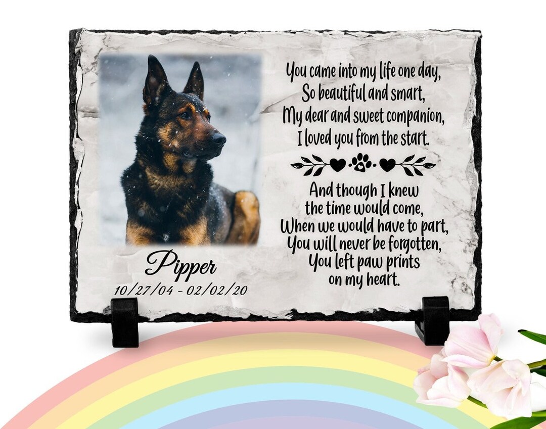 Personalized Dog Memorial Plaque, Pet Memorial Plaque, Pet Loss Gift ...