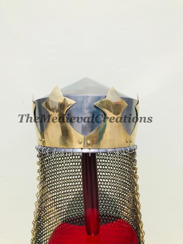 Medieval Crown Chainmail Helmet King Arthur Helmet Knight - Etsy Australia