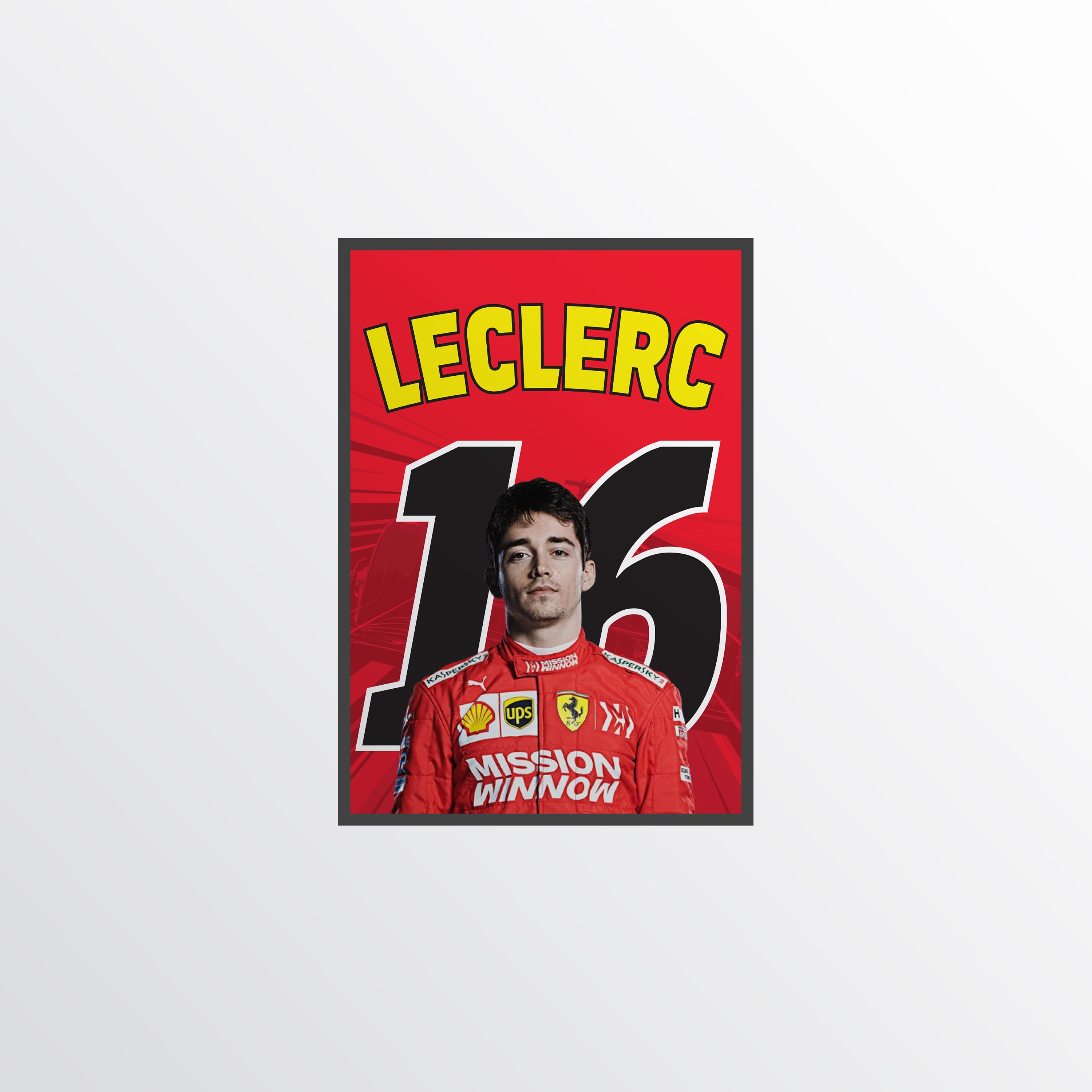 F1 Charles Leclerc Ferrari Printable Poster A4 Formula One Racing ...