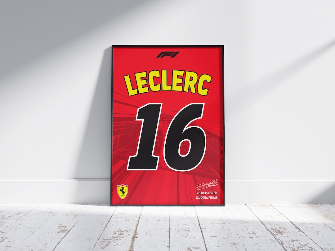 F1 Charles Leclerc Ferrari Printable Poster A4 Formula One Racing ...