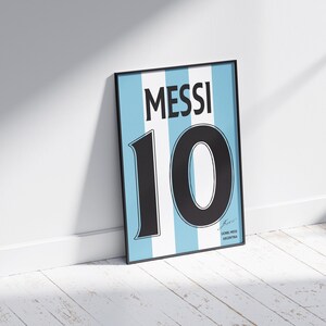 Football Lionel Messi Argentina Printable Poster A4 Football Digital ...