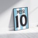 Football Lionel Messi Argentina Printable Poster A4 Football Digital ...