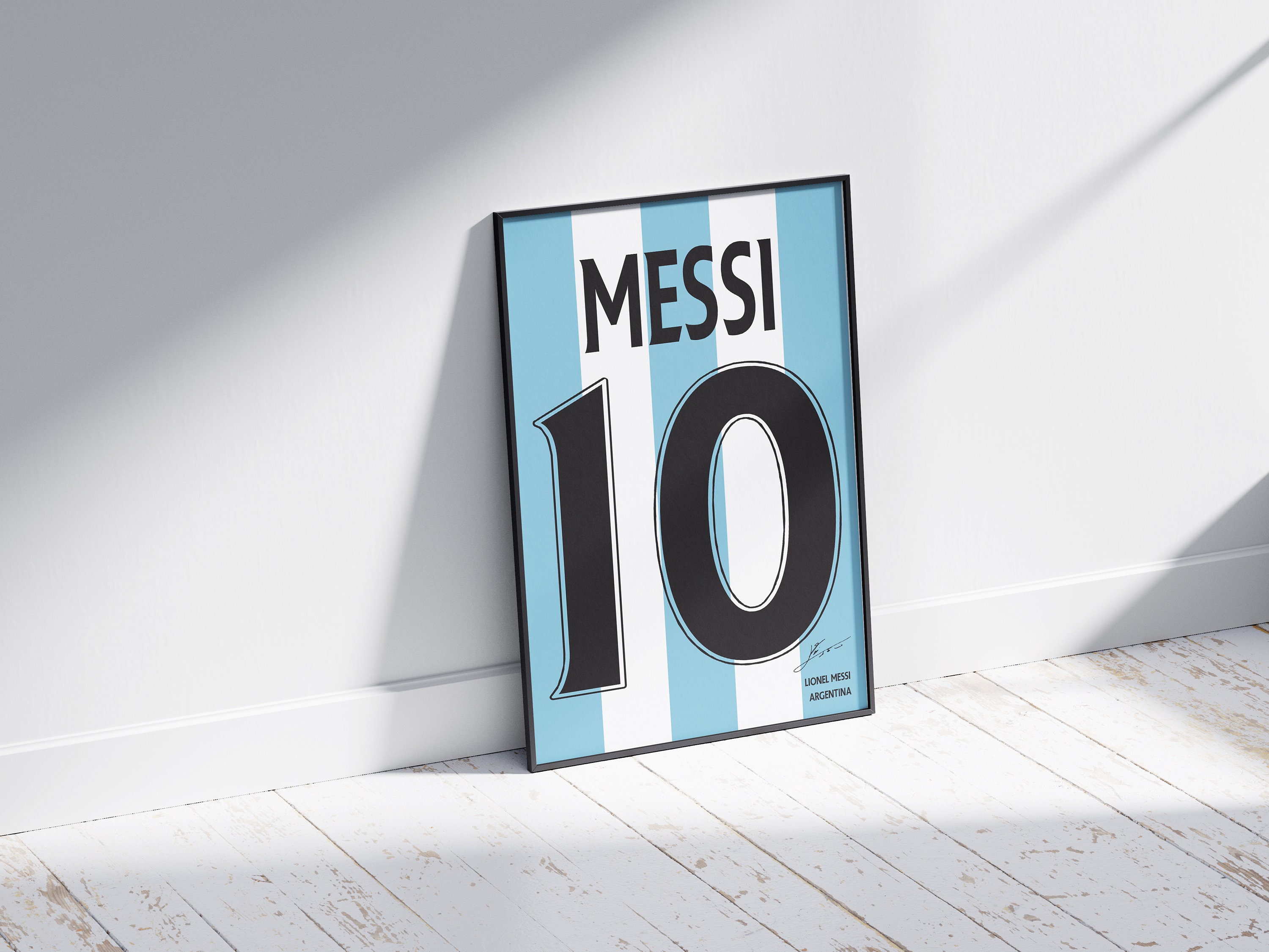 Football Lionel Messi Argentina Printable Poster A4 Football Digital ...