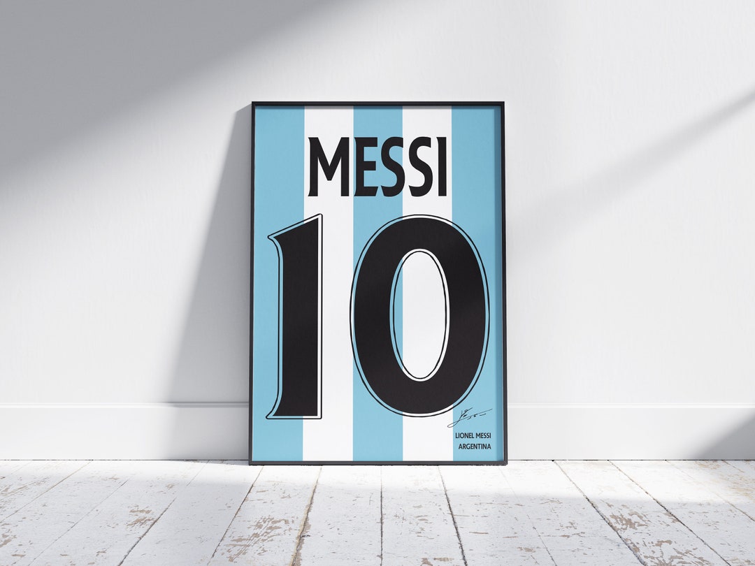 Football Lionel Messi Argentina Printable Poster A4 Football Digital ...