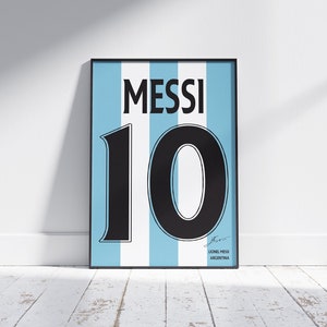 Football Lionel Messi Argentina Printable Poster A4 Football Digital ...