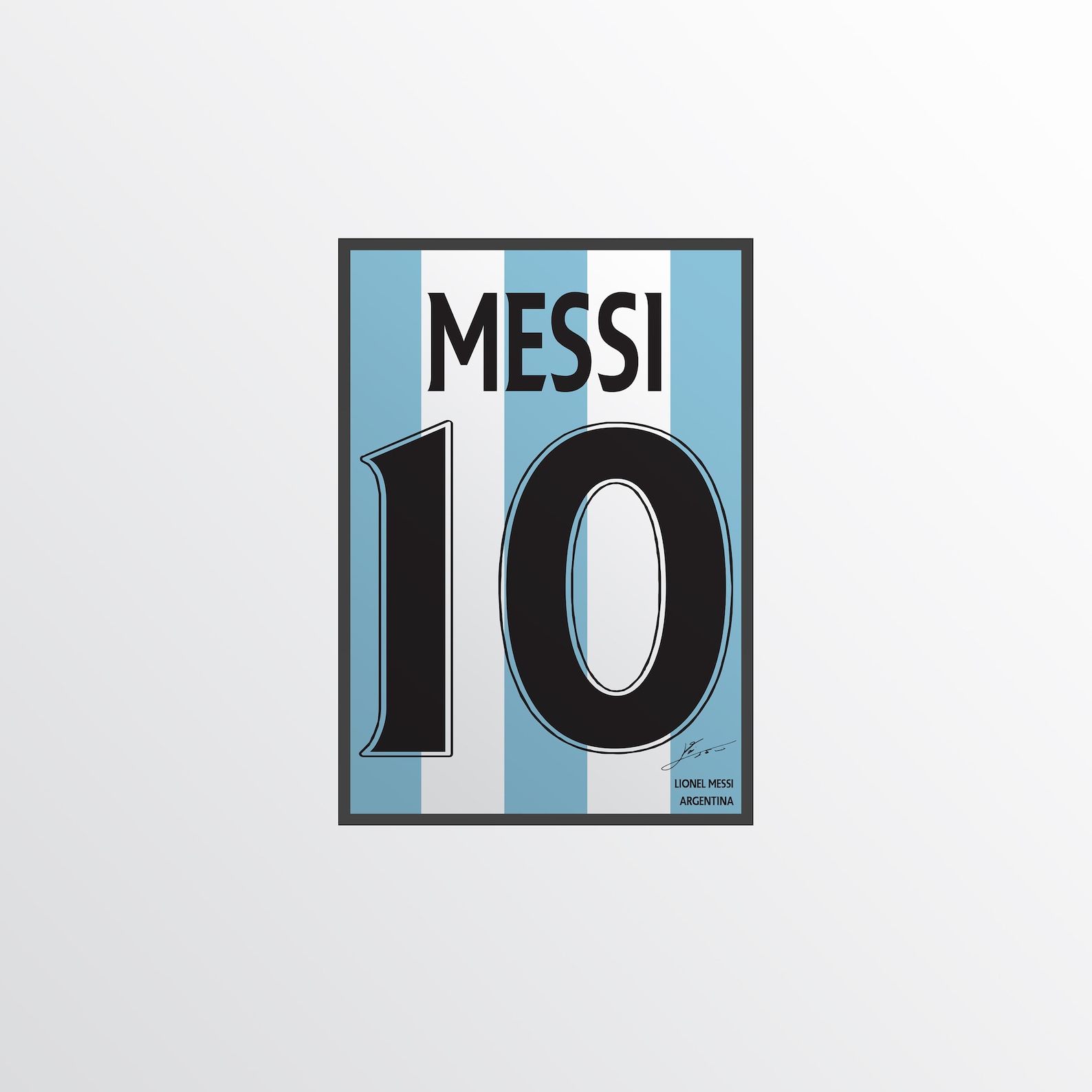Football Lionel Messi Argentina Printable Poster A4 Football Digital ...