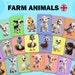 Farm Animals Flashcards English 24 Montessori Cards Printable PDF ...