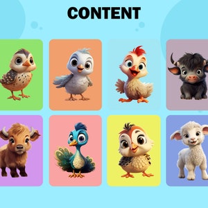 Farm Animals Flashcards English 24 Montessori Cards Printable PDF ...