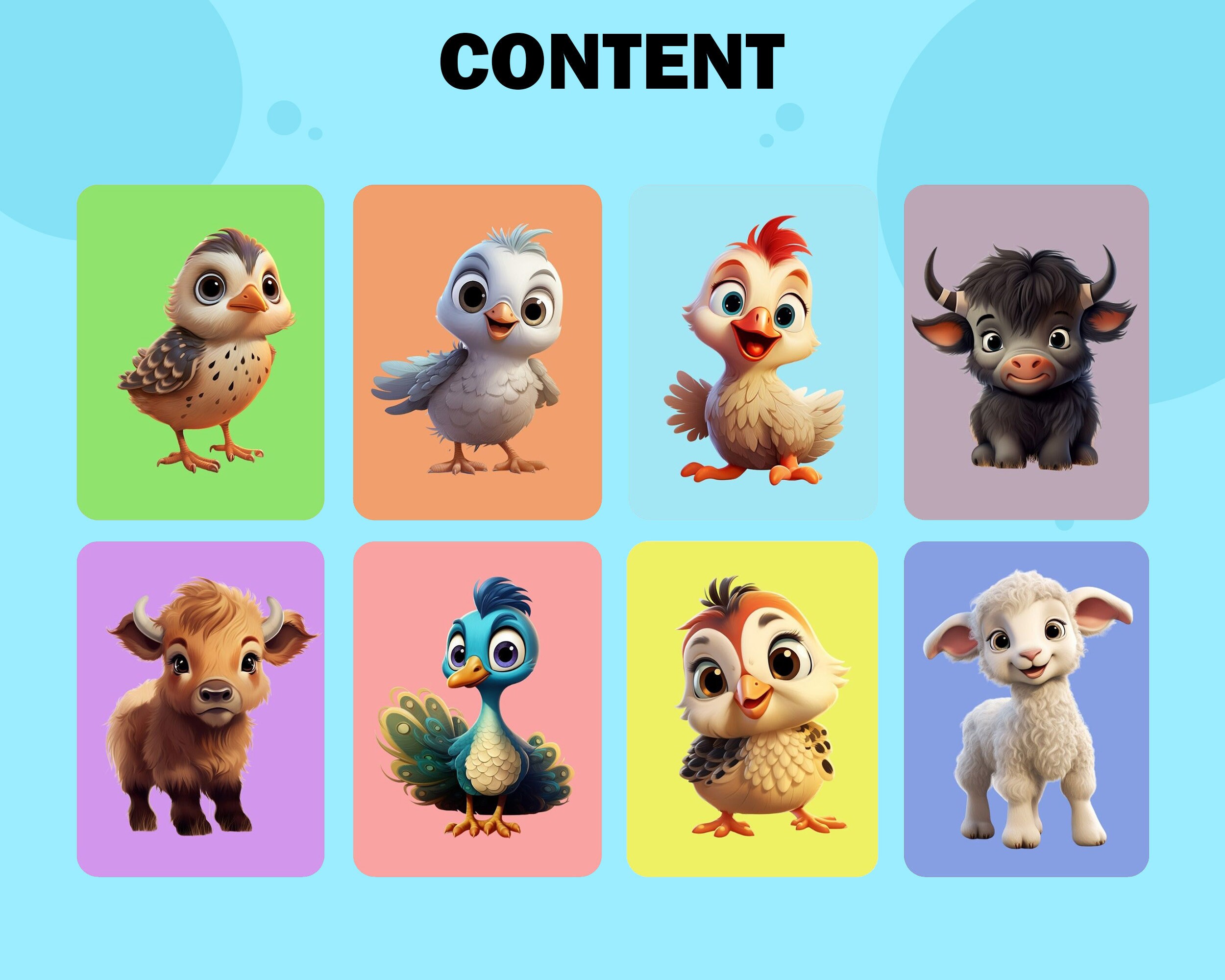 Farm Animals Flashcards English 24 Montessori Cards Printable PDF ...