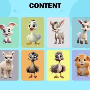 Farm Animals Flashcards English 24 Montessori Cards Printable PDF ...