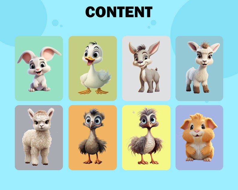 Farm Animals Flashcards English 24 Montessori Cards Printable PDF ...