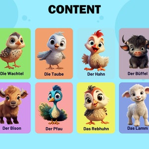 Farm Animals Flashcards English 24 Montessori Cards Printable PDF ...