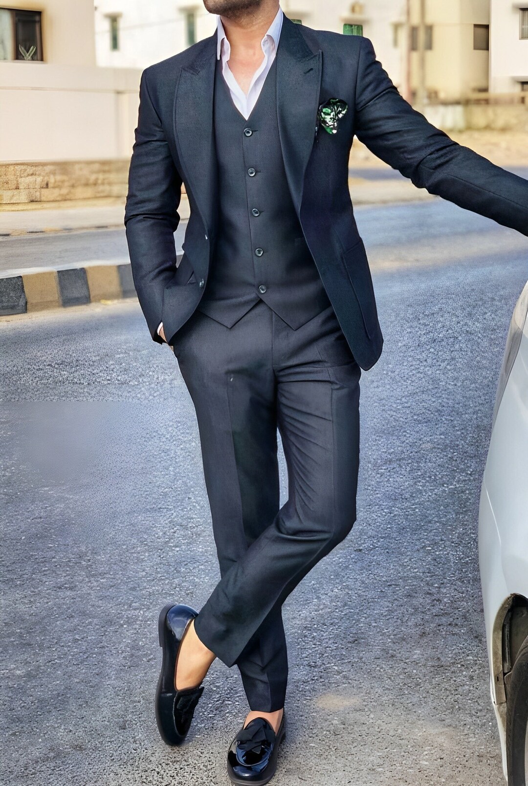 Men Gray Suit Wedding Wear Dress Groom Wedding Suit Men Wedding ...