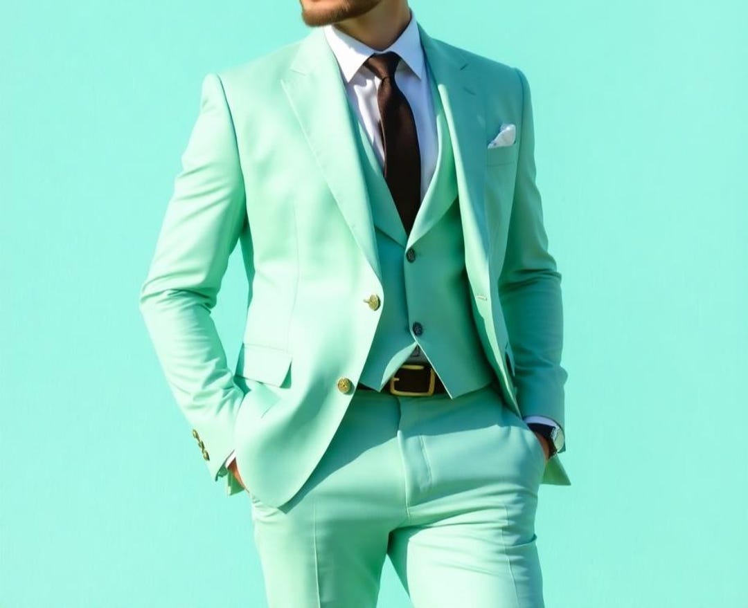 MEN SUIT - Mint Green Suit - Men Wedding Suit - Men Wedding Gift ...
