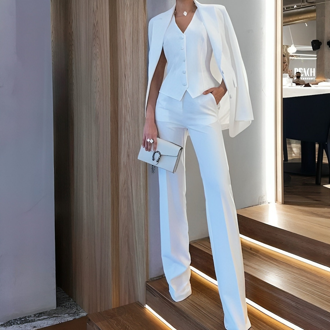 Elegant Women Suit White Wedding Dress Bride Wedding Suit Gift for ...