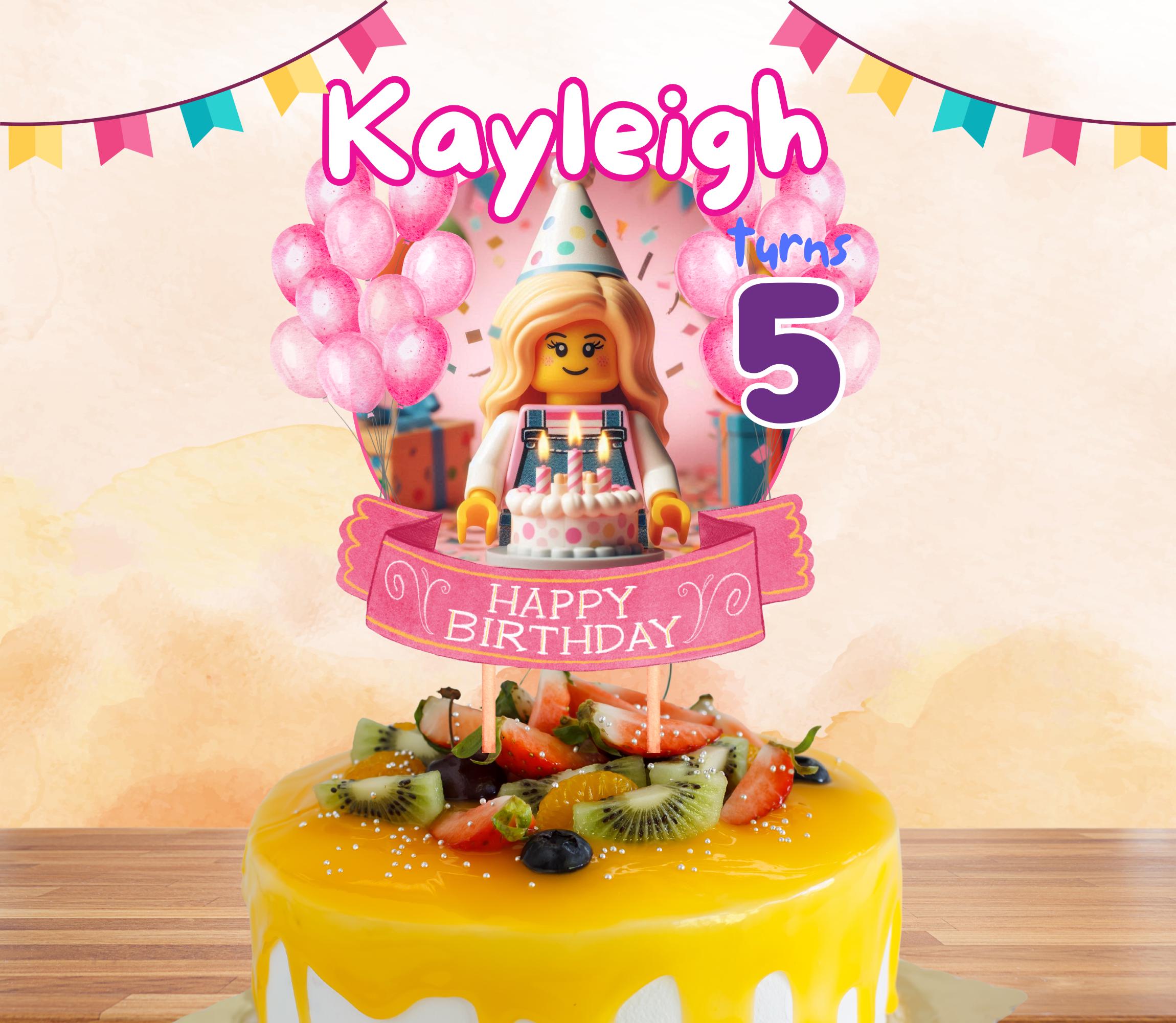 Editable Building Blocks Cake Topper Printable Birthday Cake Topper ...