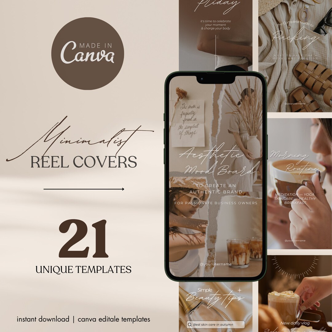 21 Faceless Instagram Reel Cover Templates Minimalist Reel Covers Reel ...