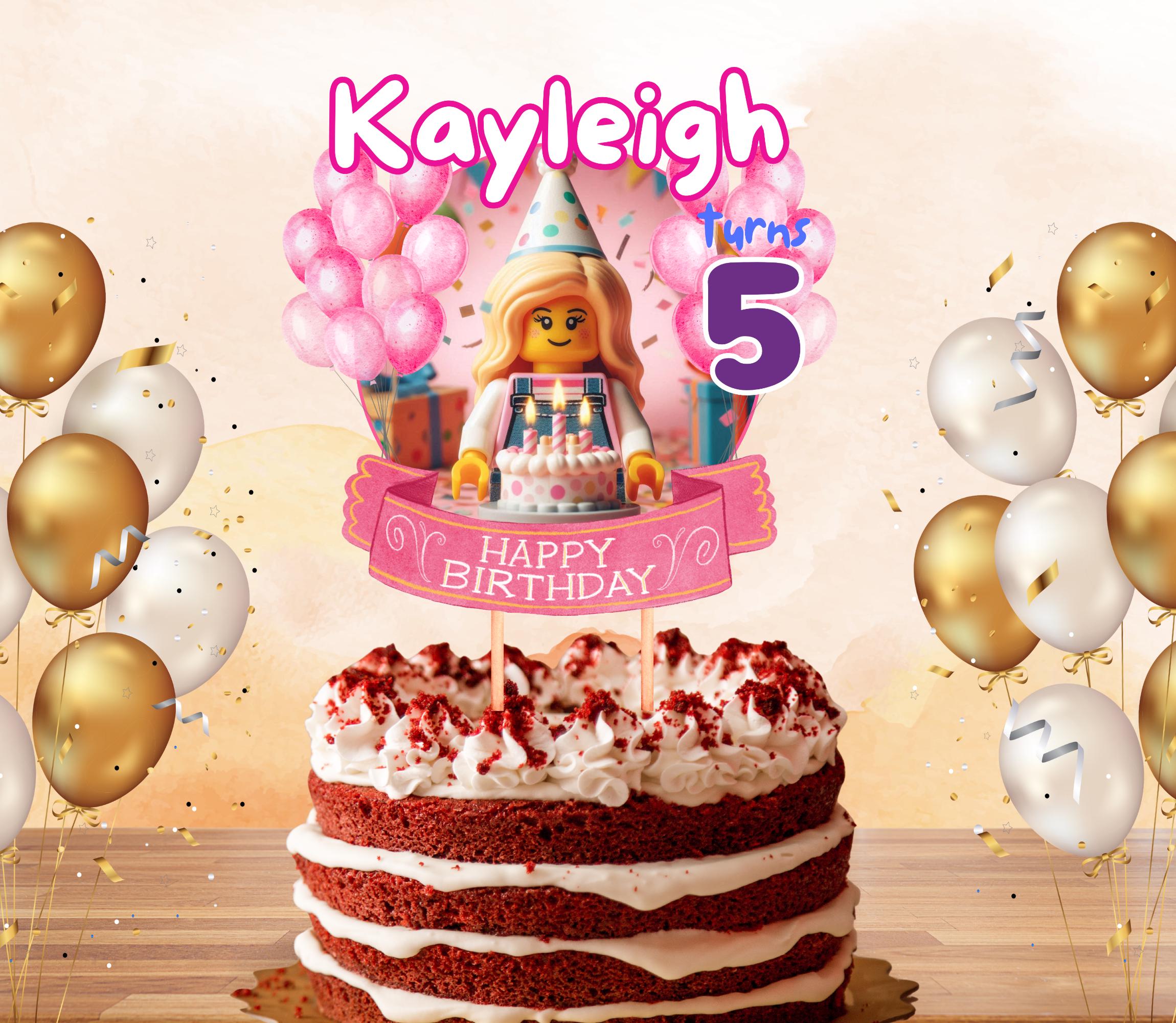 Editable Building Blocks Cake Topper Printable Birthday Cake Topper ...