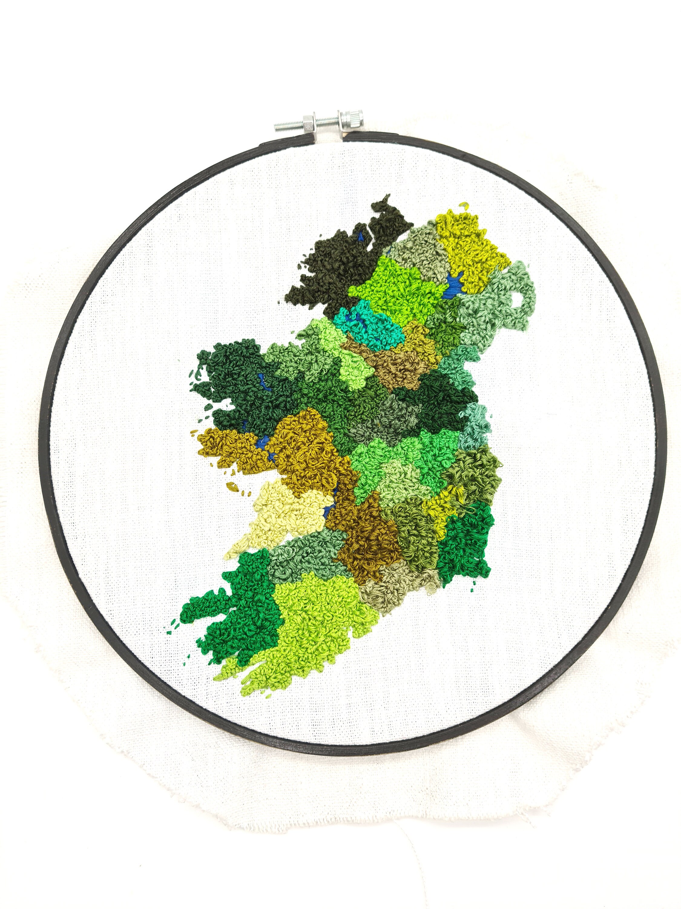 Ireland Map 10 Inch Hand Embroidery Pattern DIGITAL DOWNLOAD - Etsy
