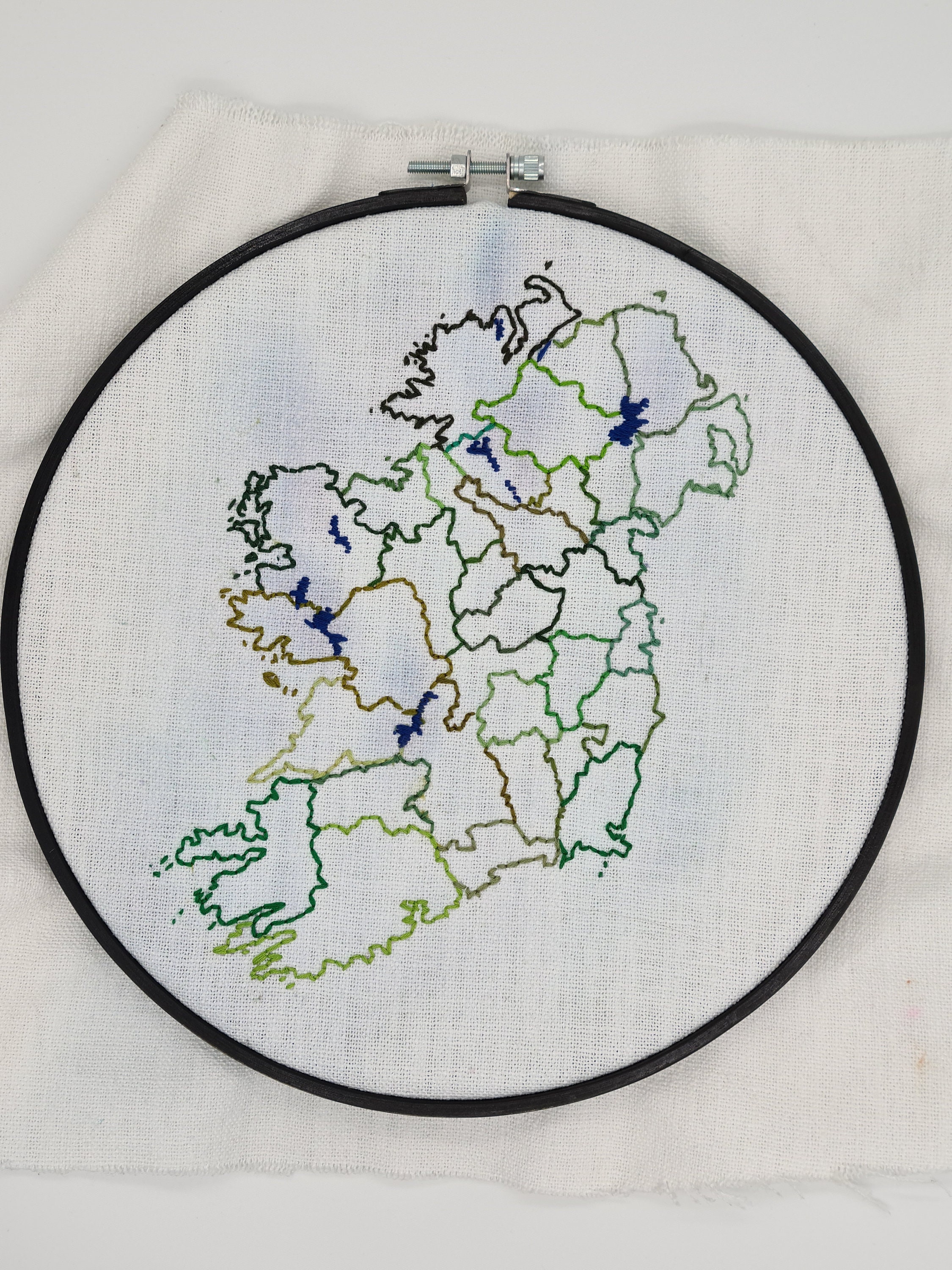Ireland Map 10 Inch Hand Embroidery Pattern DIGITAL DOWNLOAD - Etsy