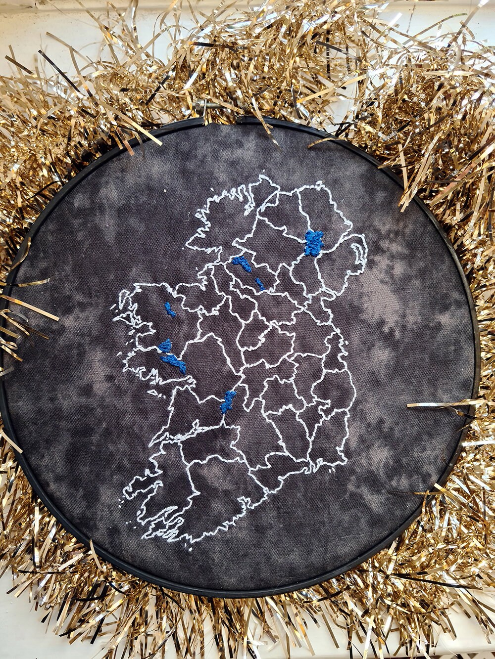 Ireland Map 10 Inch Hand Embroidery Pattern DIGITAL DOWNLOAD - Etsy