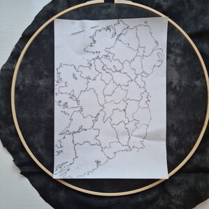 Ireland Map 10 Inch Hand Embroidery Pattern DIGITAL DOWNLOAD - Etsy