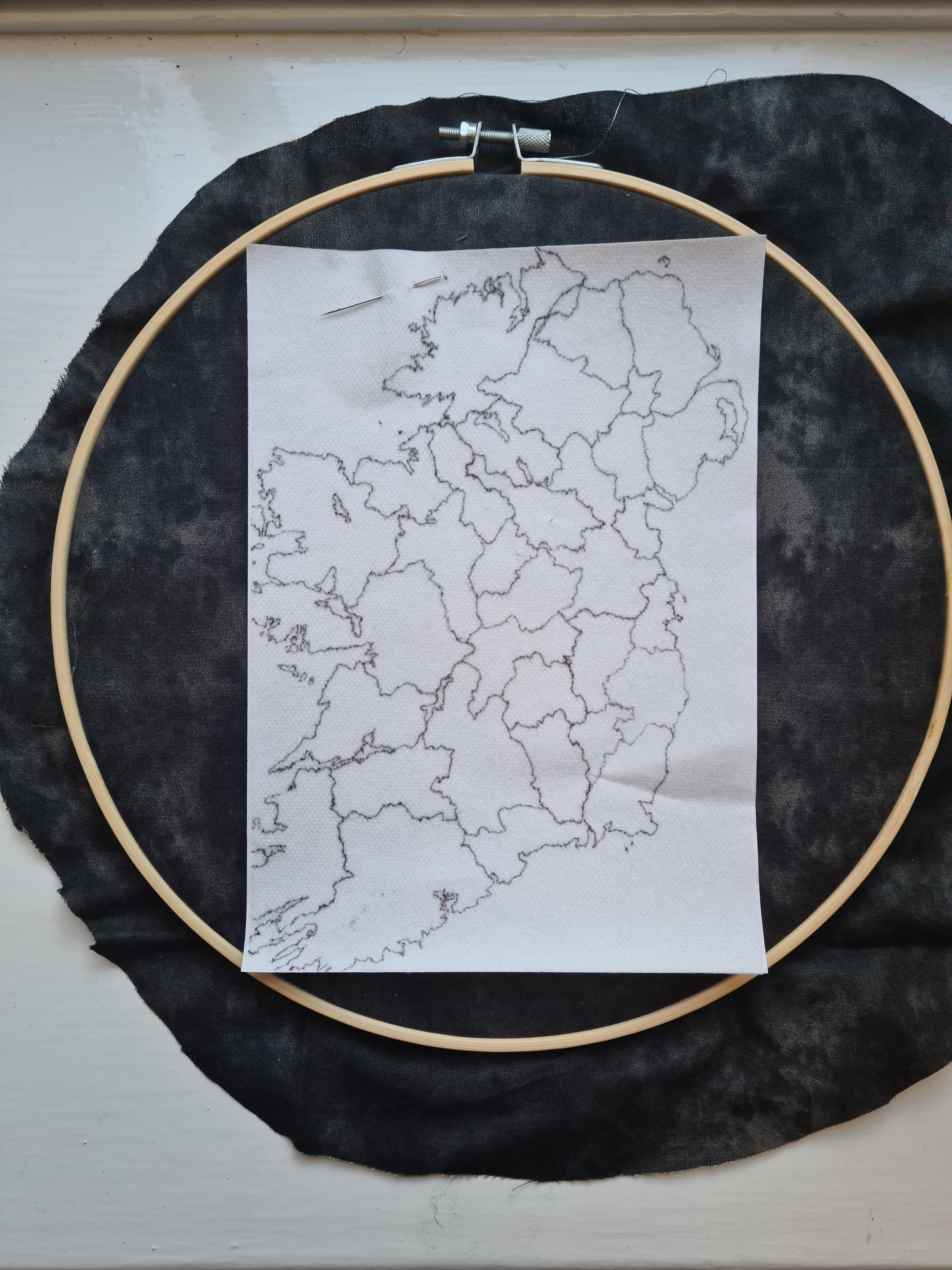 Ireland Map 10 Inch Hand Embroidery Pattern DIGITAL DOWNLOAD - Etsy