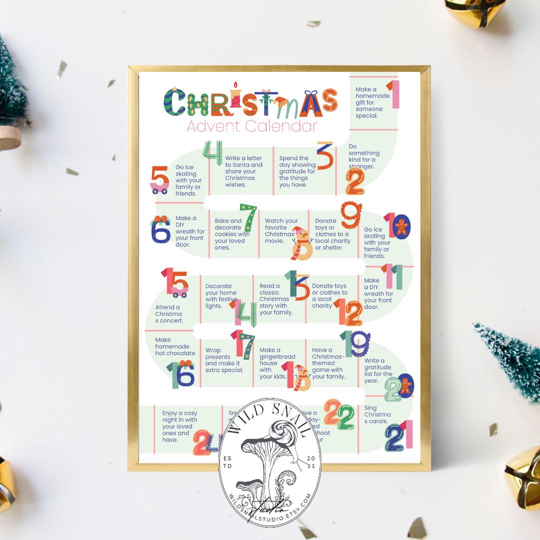 Printable Advent Calendar | Fun & Festive Countdown to Christmas | Kids ...