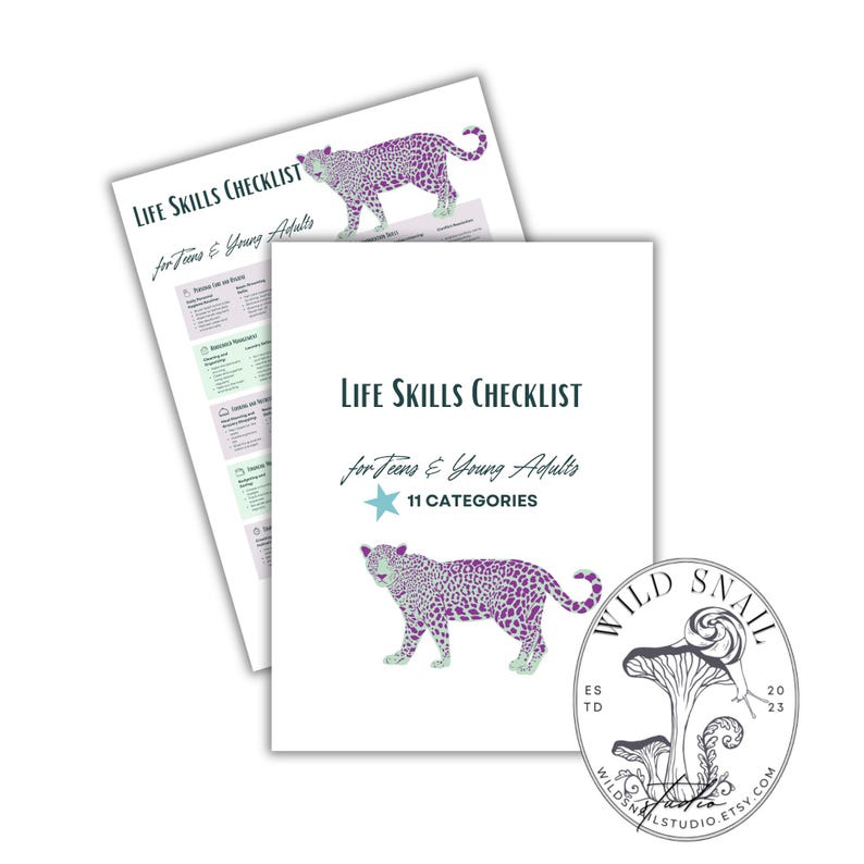 Teen Life Skills Checklist | Printable Checklist | Life Skills for ...