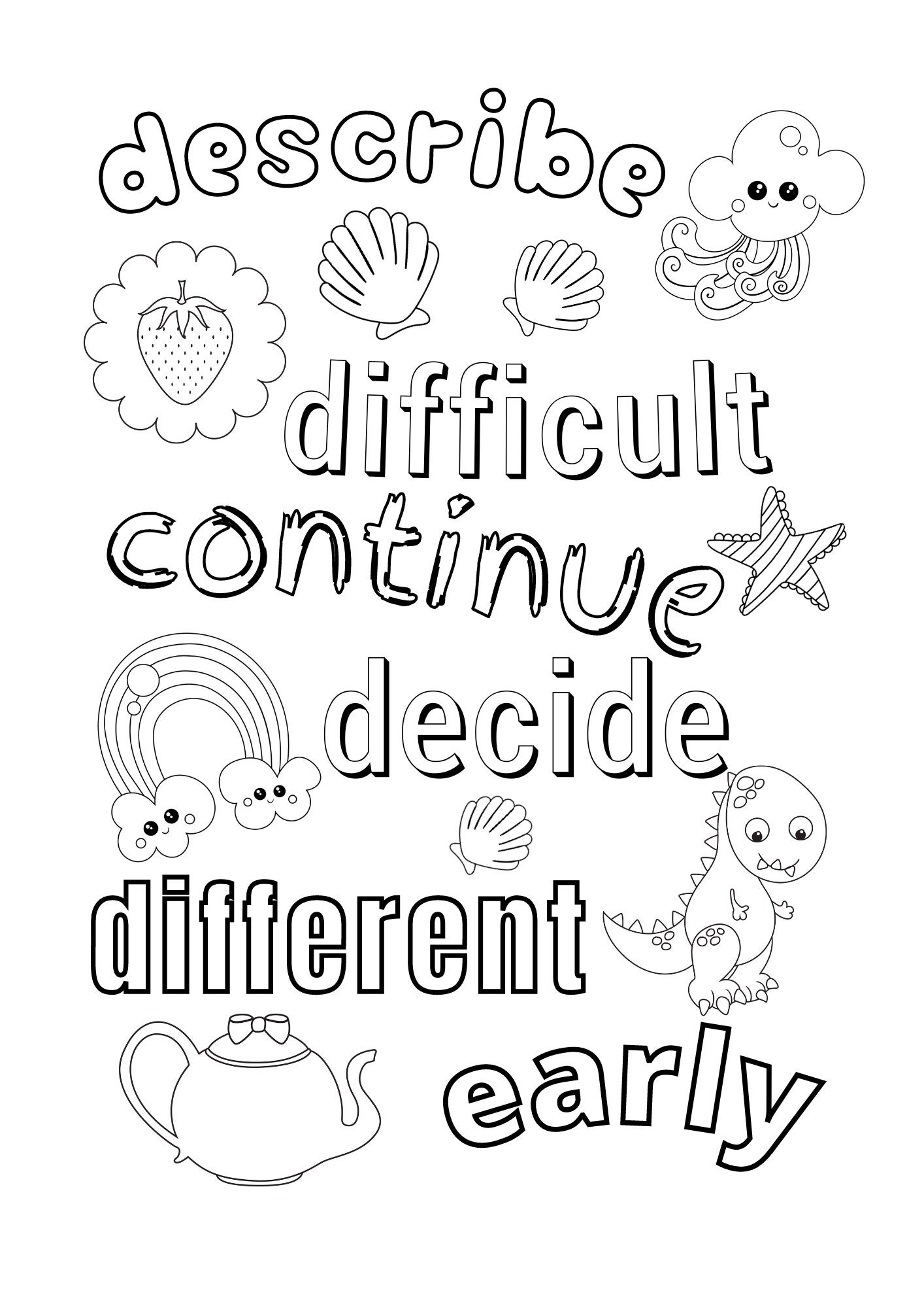 Statutory Spellings Colouring Sheets Years 3 & 4, KS2 Spelling ...