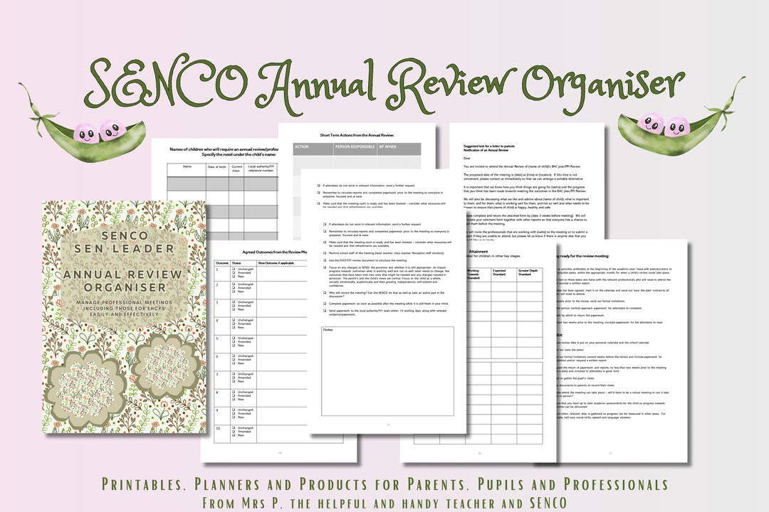 SENCO SEN Leader Annual Review Organiser Special Educational Needs ...