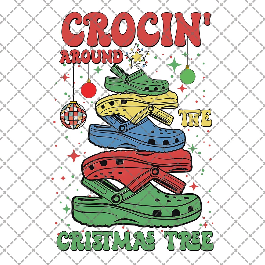 Crocin' Around the Christmas Tree Png, Retro Christmas Png, Christmas ...