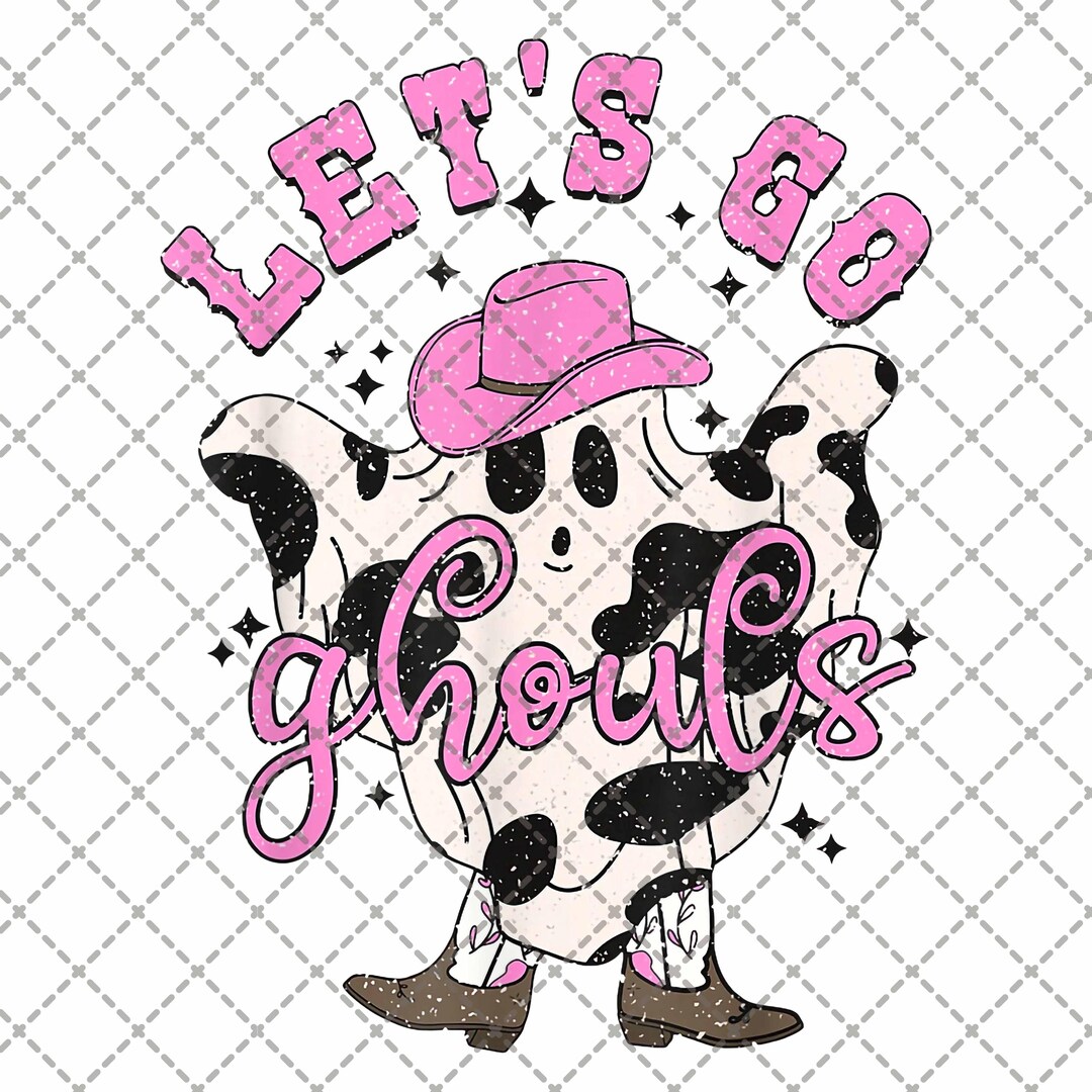 Let's Go Ghouls Png, Western Halloween Png, Cowboy Ghost Halloween ...