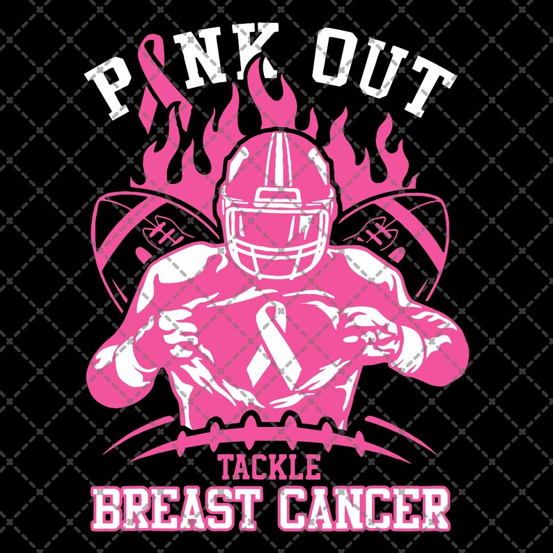 Breast Cancer Football Pink Out Png, Sport Breast Cancer Png, Pink ...