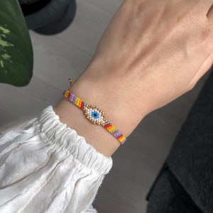 Red String Evil Eye Good Luck Bracelet With Miyuki - Etsy