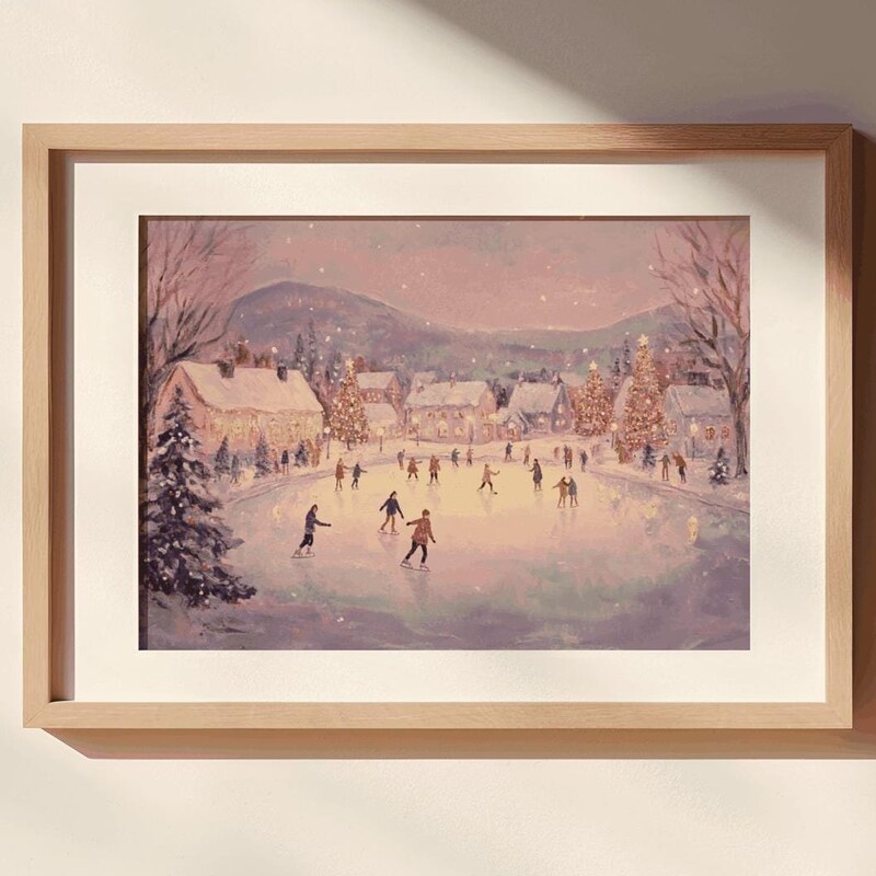 Ice Skating Print - Etsy