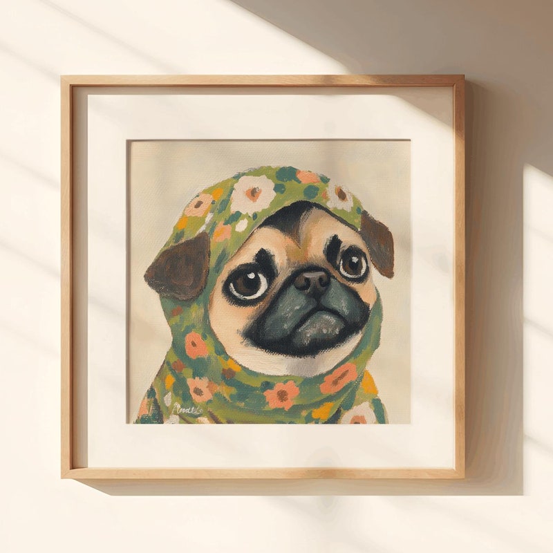 Pug Artwork - Etsy