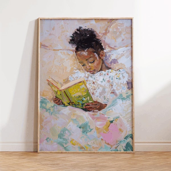Black Girl Reading Etsy 1032