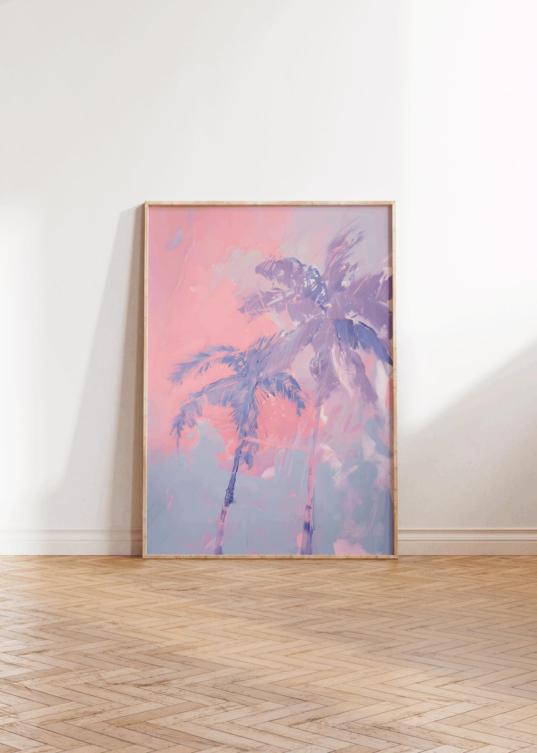 Pink Palm Tree Print, Palm Tree Wall Art, Palm Tree Poster, Palm Tree ...