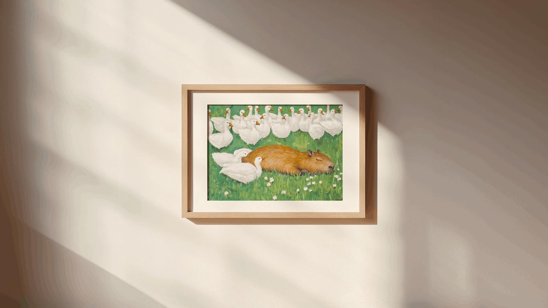 Silly Goose and Capybara, Cute Capybara Nursery, Silly Goose Nursery ...