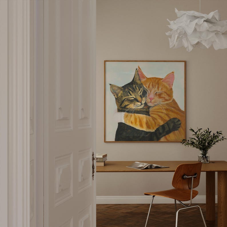 Brown Tabby Cat and Orang Ginger Tabby, Best Friends, Introvert and ...