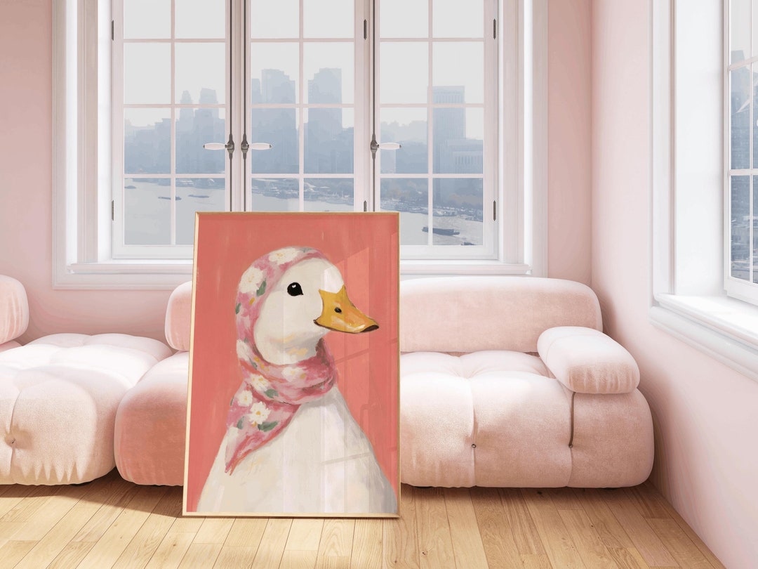 Babushka Duck Print, Cottagecore Vintage Printable Art Elegant ...