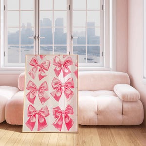 Set of 3 Bow Art Print, Coquette Room Decor Aesthetic, Girly Posters ...