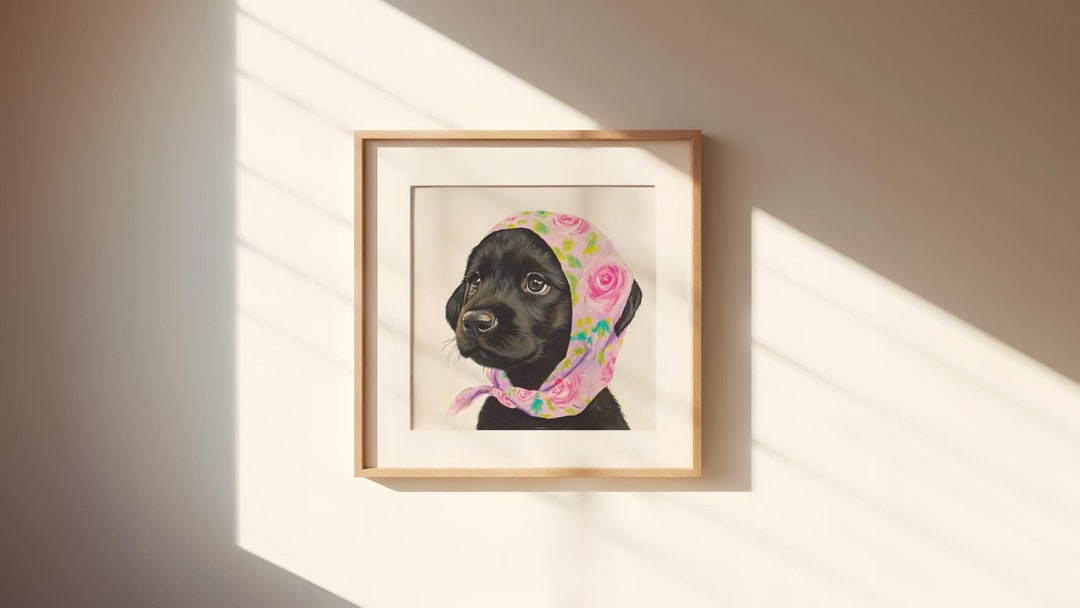 Baby Black Labrador Retriever Puppy, Black Labrador Retriever Art ...