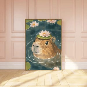 Set of 6 Capybaras Being Capybaras, Capybara Set, Wall Art Bundle ...