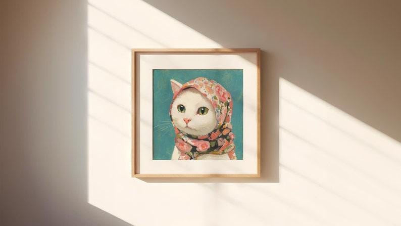 Babushka Cats, Set of Six, Set of 6, Cats Wall Art, Farmhouse Decor ...