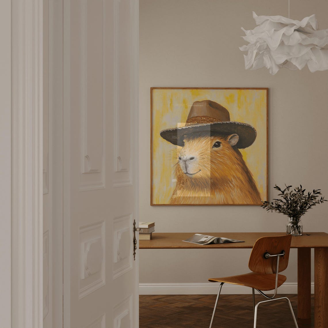 Capybara Cowboy, Capybara Print, Capybara Printable, Western Nursery ...