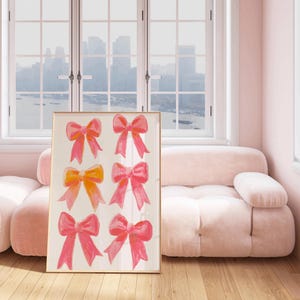 Set of 3 Bow Art Print, Coquette Room Decor Aesthetic, Girly Posters ...