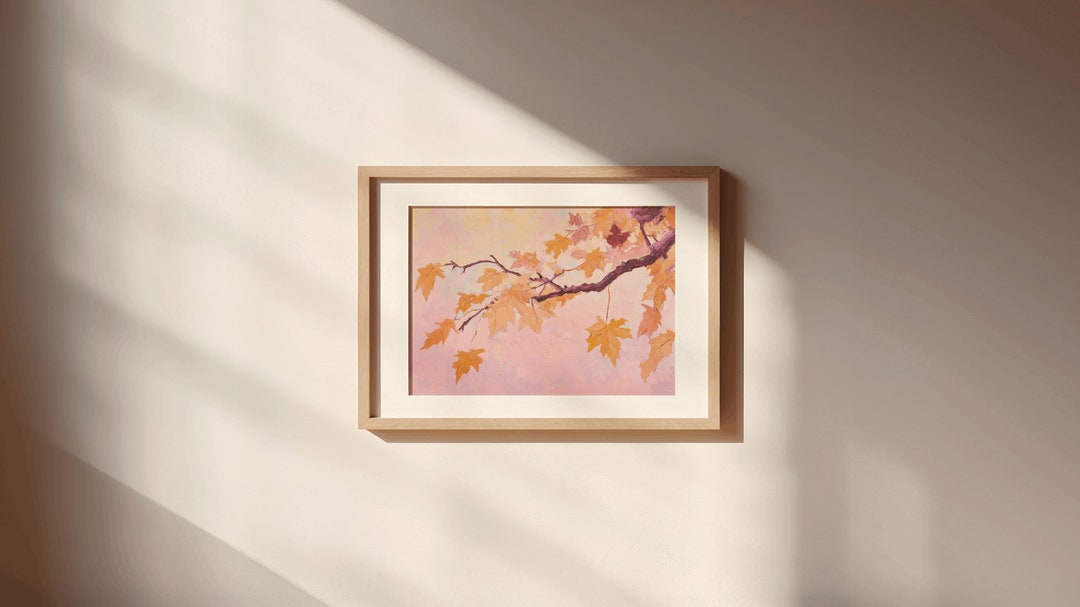 Maple Branch Painting, Maple Tree Art, Japanese Maple Tree, Maple Tree ...